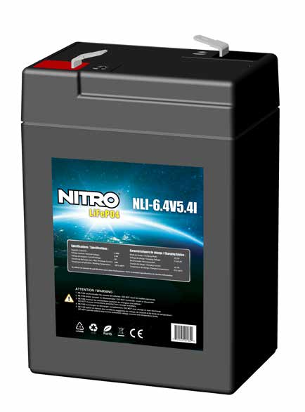 NITRO 6.4V 5.4AH LiFePO4 Battery – Medical Battery | Dixon Med